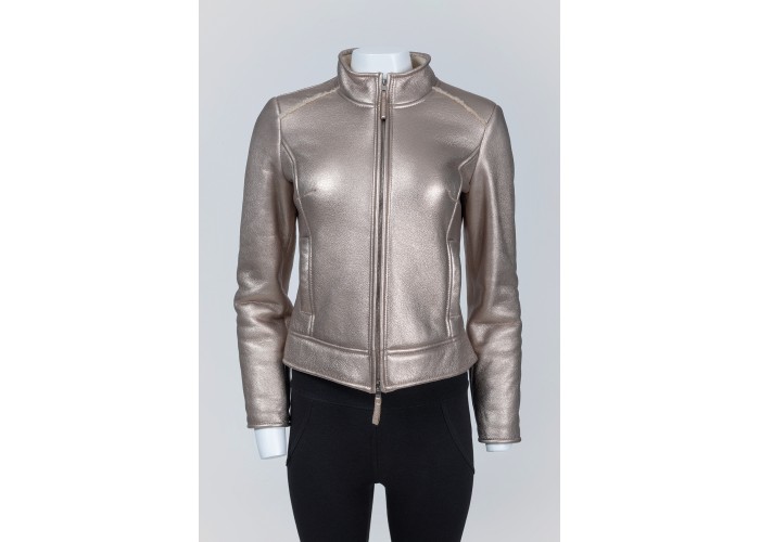 Marc Cain Sheepskin coat in silver color OR55691282, Original — Buy ...